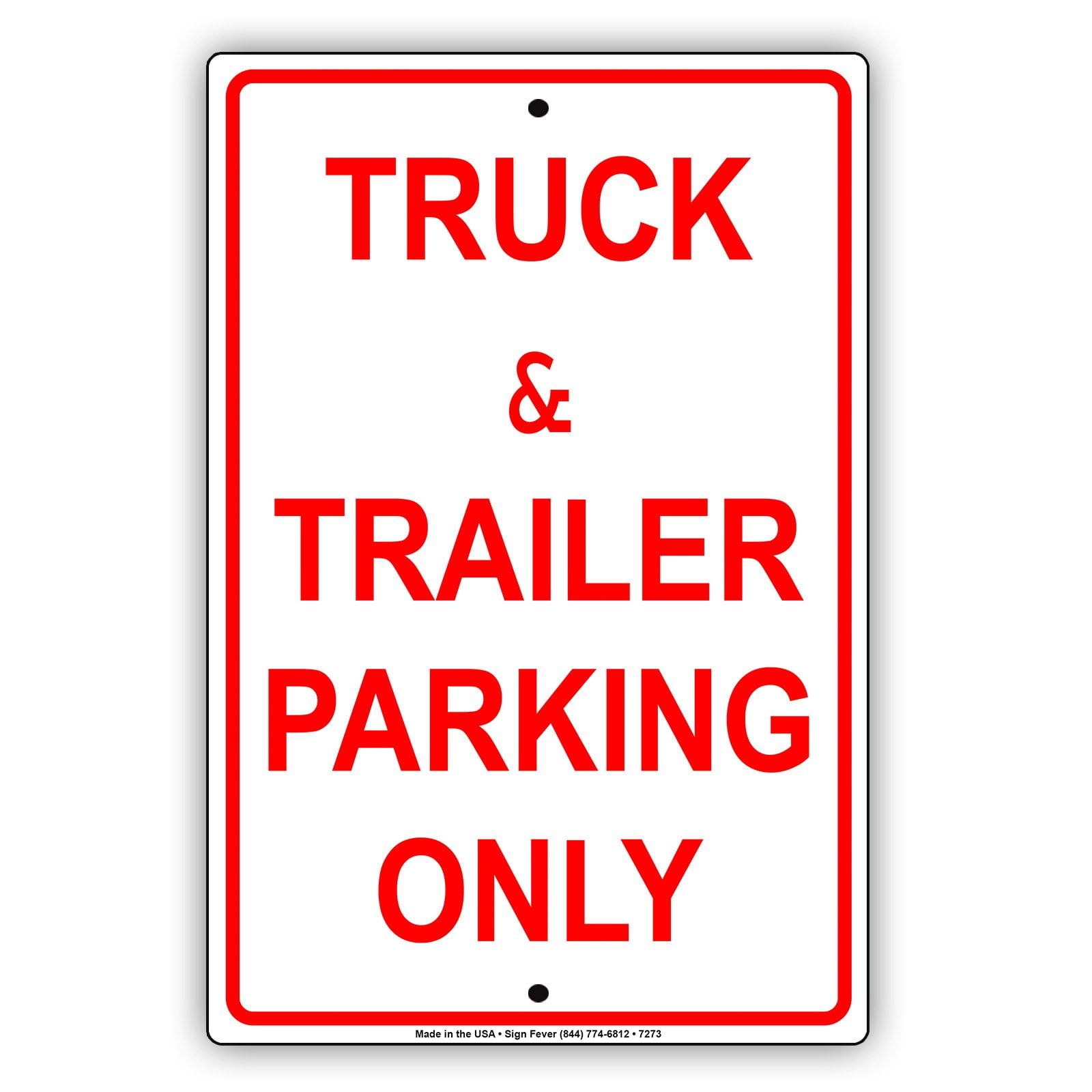 Truck & Trailer Parking Only Aluminum Metal Sign Advertisement Display ...