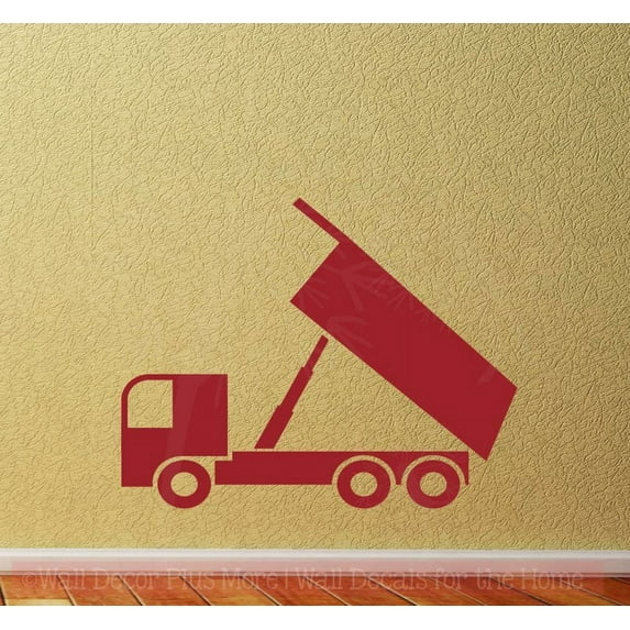 Truck Wall Decor Sticker Unloading Dump Boys Room Wall Art Decals 23x18 ...