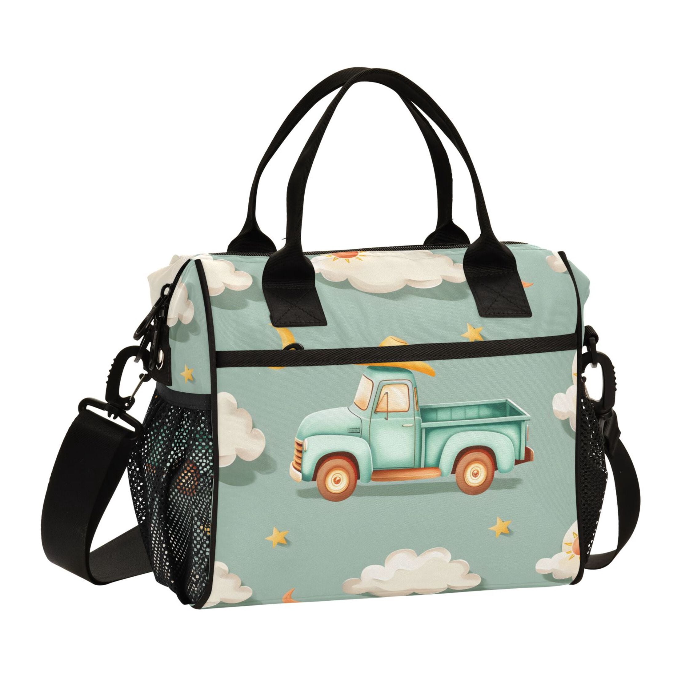 Truck and Straw Hat Lunch Bag Insulated Lunch Box Leakproof Reusable ...