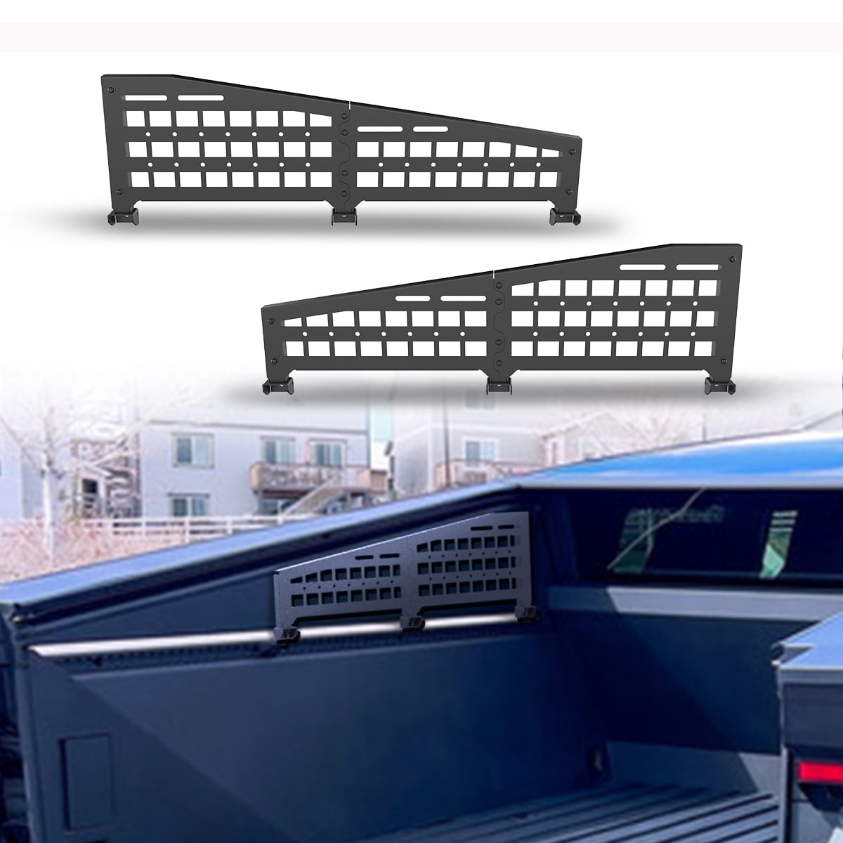 Truck bed Molle Panels(above Cargo rail)for 2024 2025 Tesla Cybertruck ...