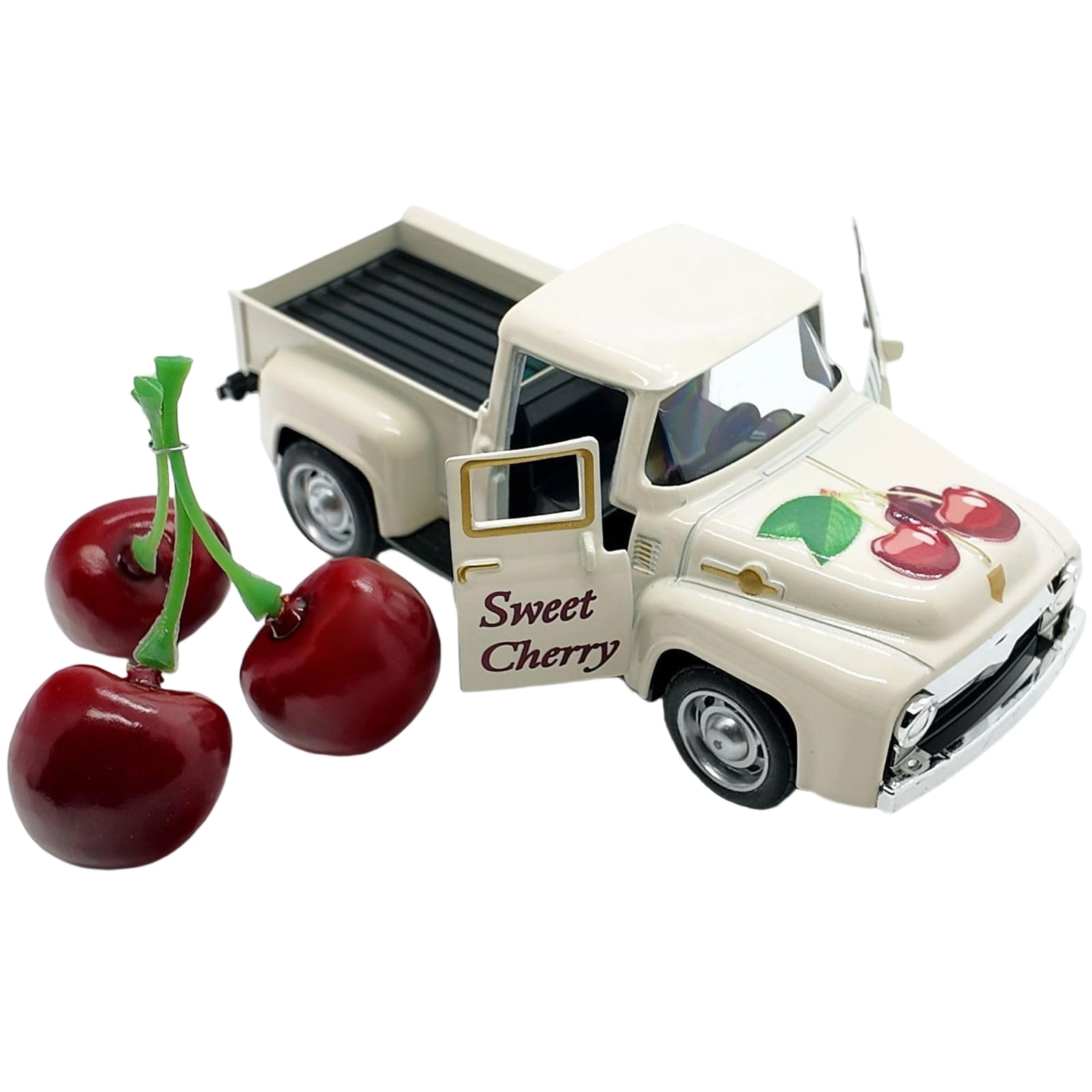 Truck with 3 Fake Cherries Vintage Farm Cherries Pickup Decors Table ...