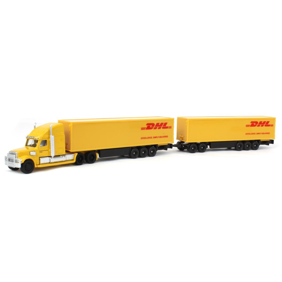 SIKU Truck with Double Pup Trailers DHL Road Train 1/87 HO Diecast ...