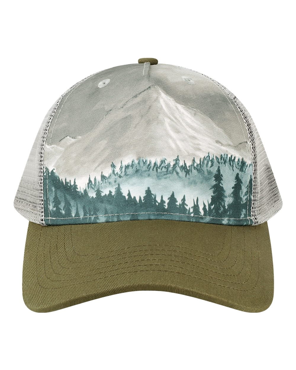 Locale 5PTKR Trucker Cap-Denali Olive Green/ Grey - Walmart.com