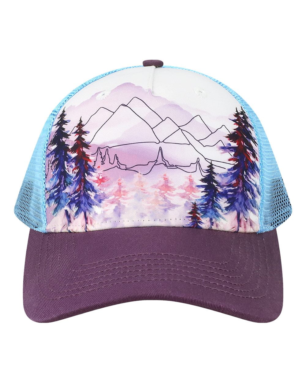 Locale 5PTKR Trucker Cap-Explorer White/ Plum - Walmart.com