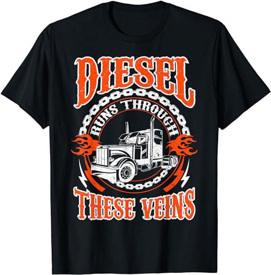 Trucker Diesel 18 Wheeler Freighter Truck Driver T Shirt