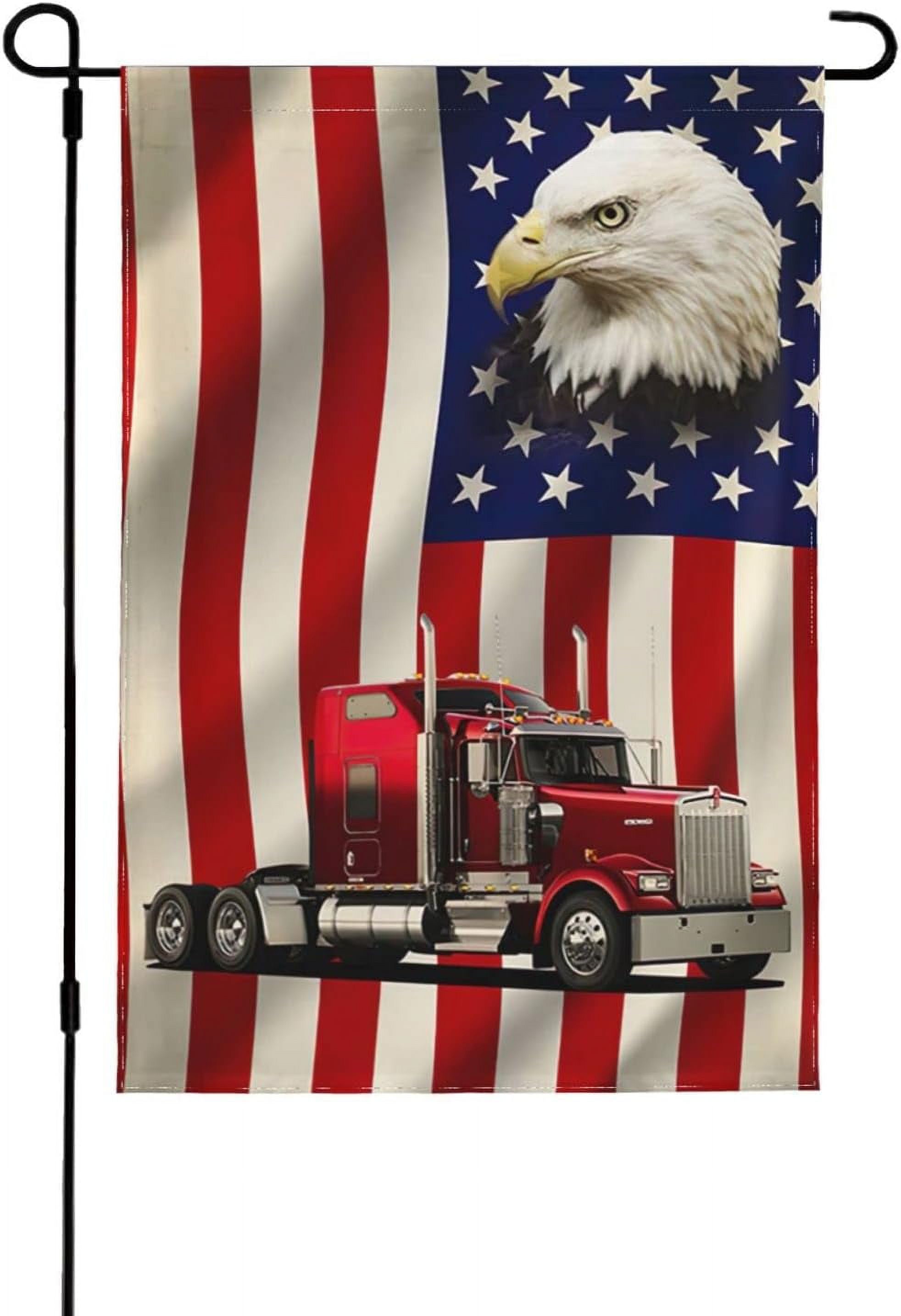 Trucker Flag American Eagle Trucker Flag American Garden Flag 28X40 ...