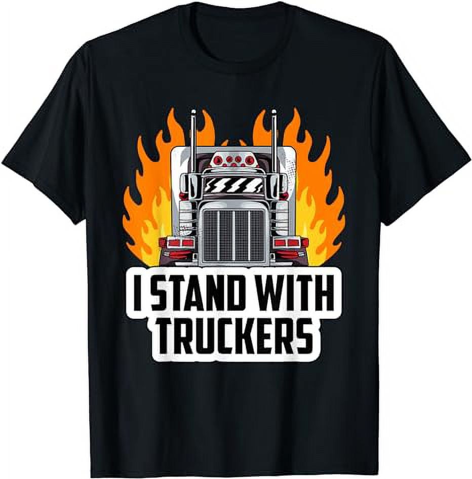 Trucker Gang Freighter Truck Driver - I Stand With Truckers T-Shirt ...