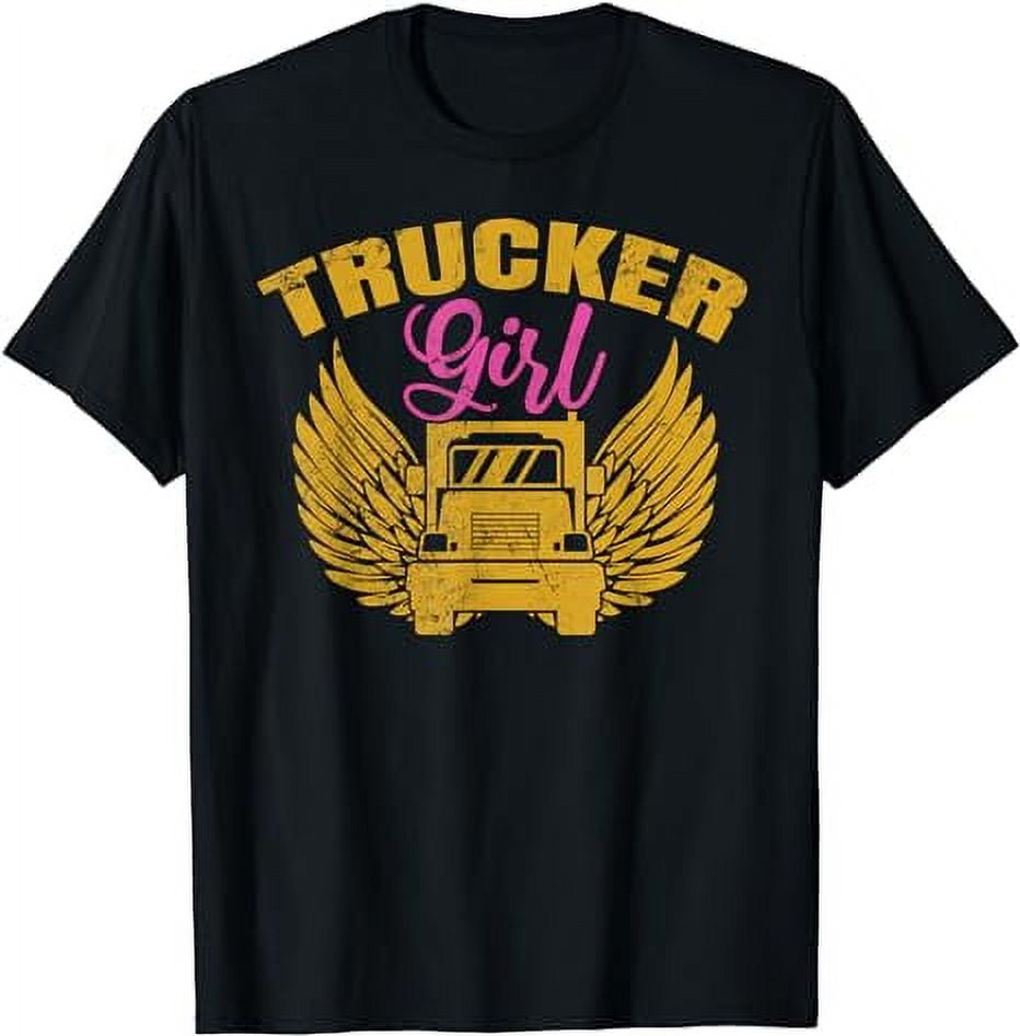 Trucker Girl Woman Trucker Truck Driver T-Shirt - Walmart.com