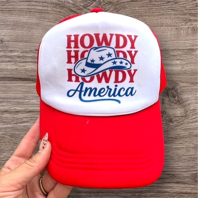 Trucker Hat - "Howdy Howdy Howdy America" - Walmart.com