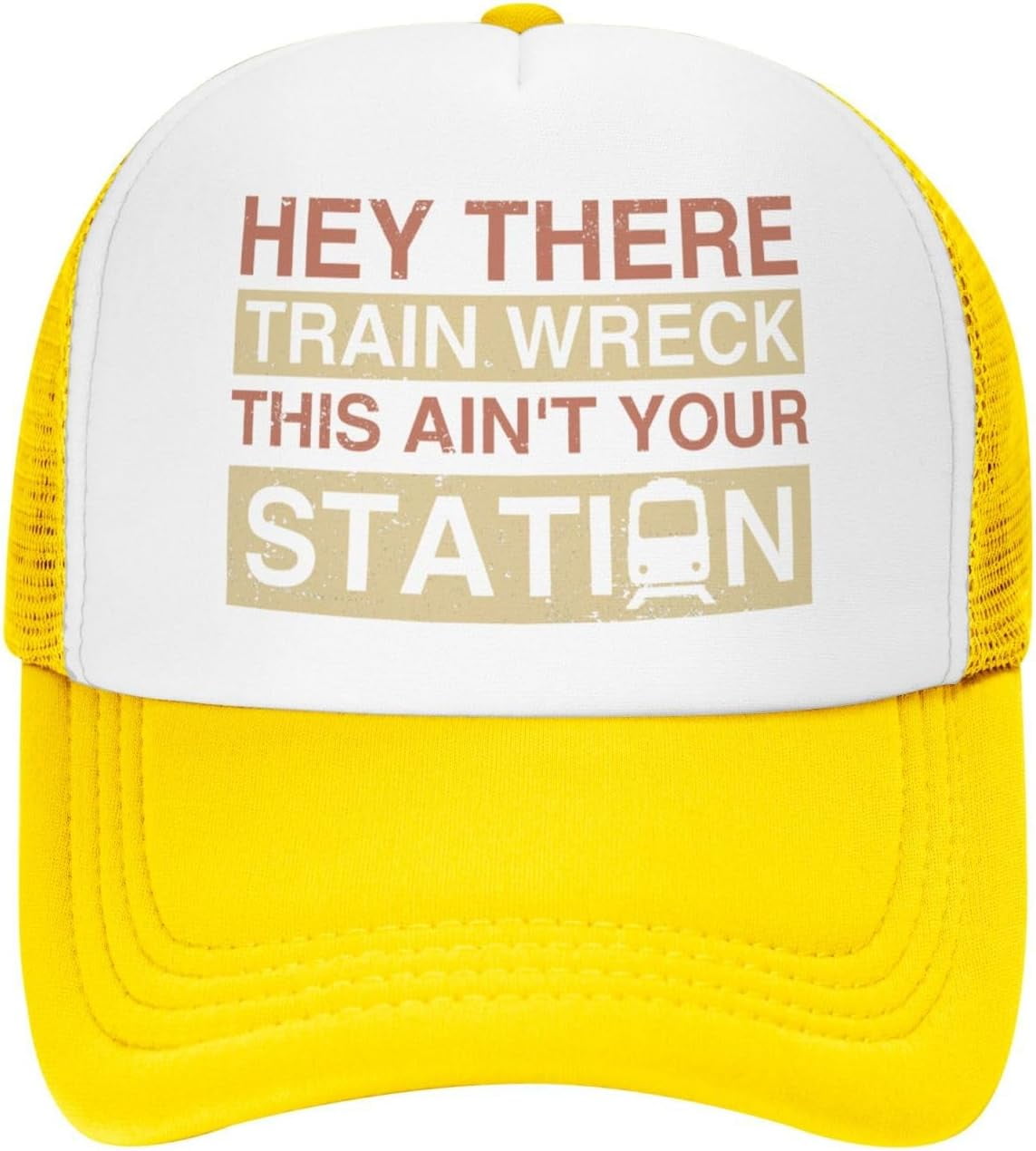 Trucker Hats Golf Trucker Hat Hey There Train Wrecks This Ain't Your ...