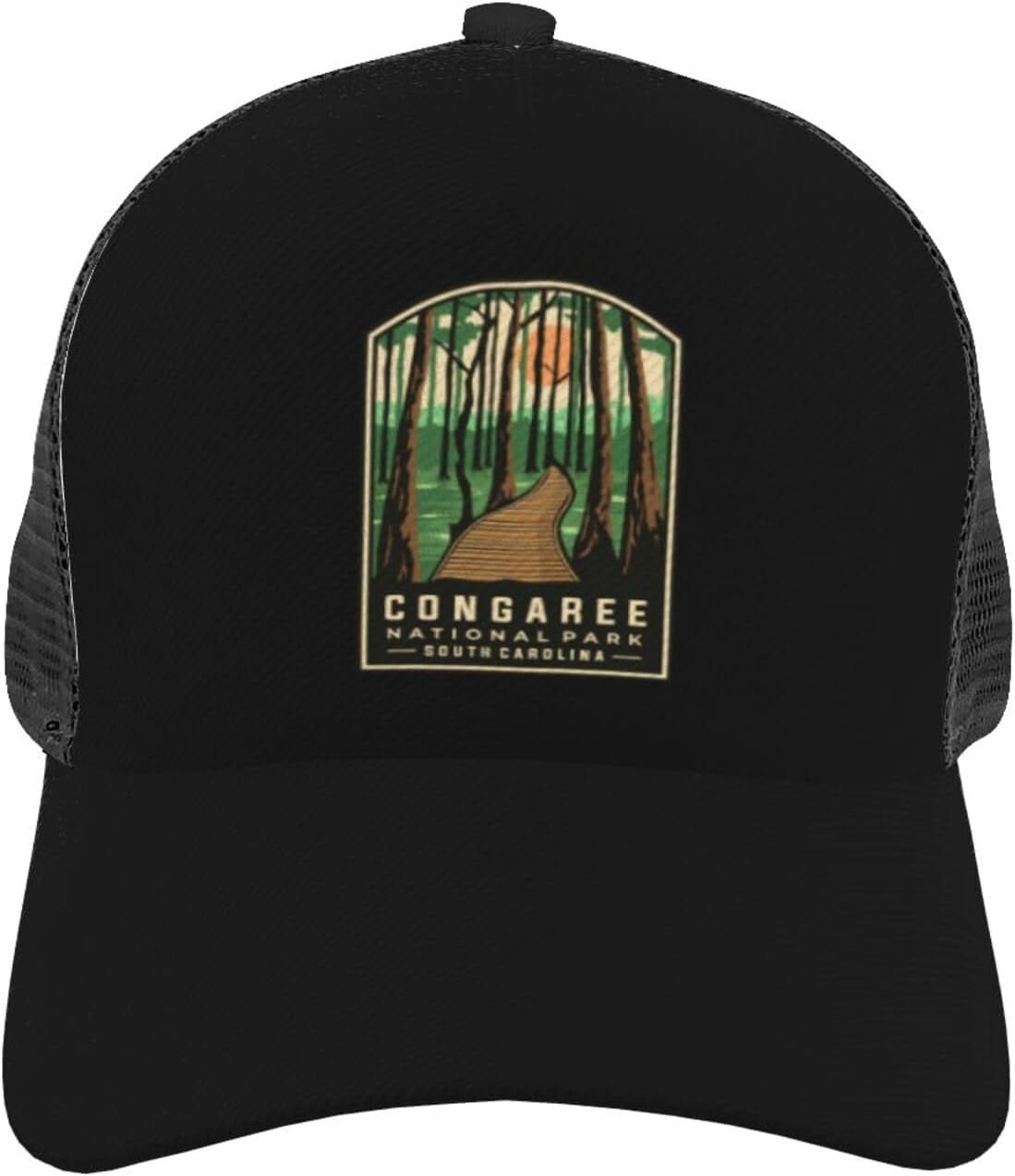 Trucker Hats for Men Hiking Hat Mens Mesh Trucker Cap Congaree National ...