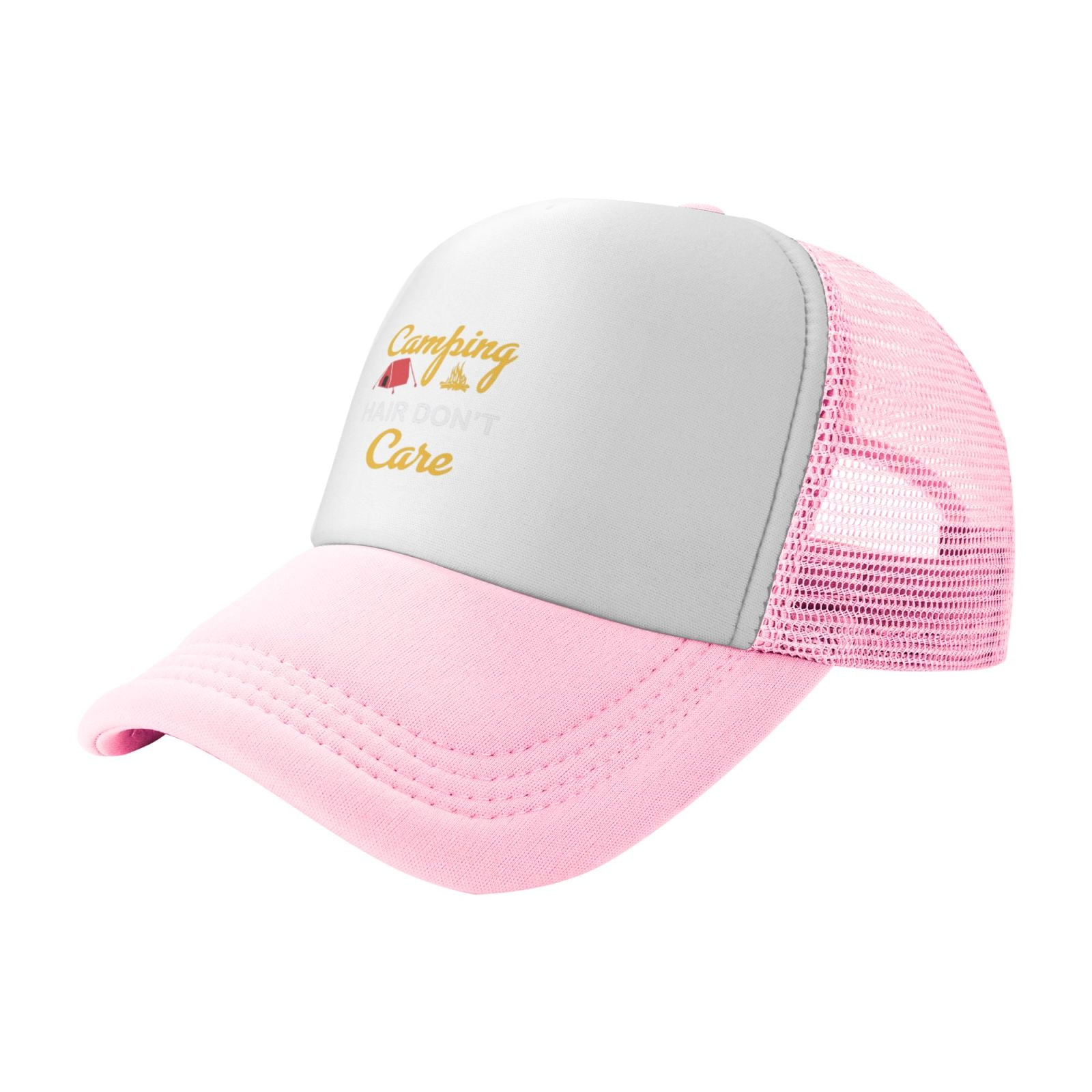 Trucker Hatscamping Hair Don'T Care Desing - Walmart.com