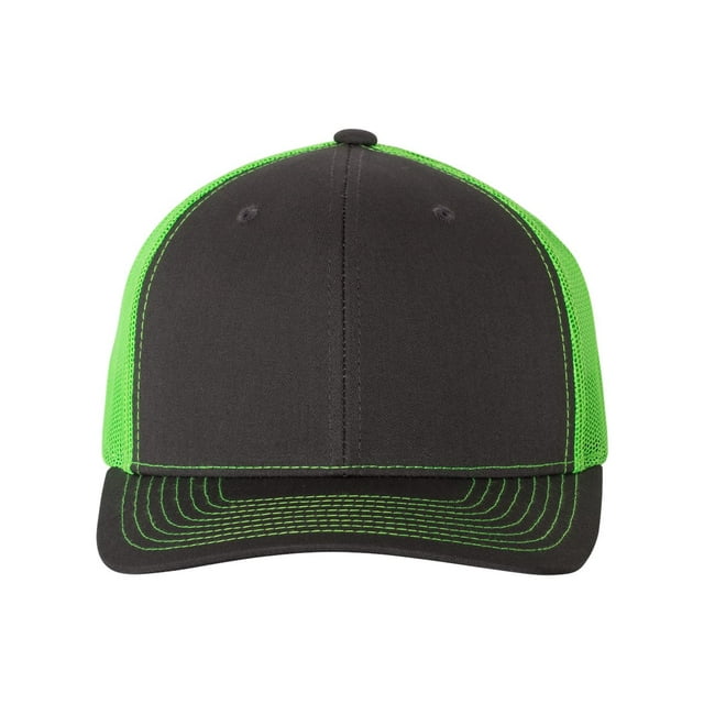 112 Trucker Snapback Cap, Adjustable, Charcoal/ Neon Green - Walmart.com