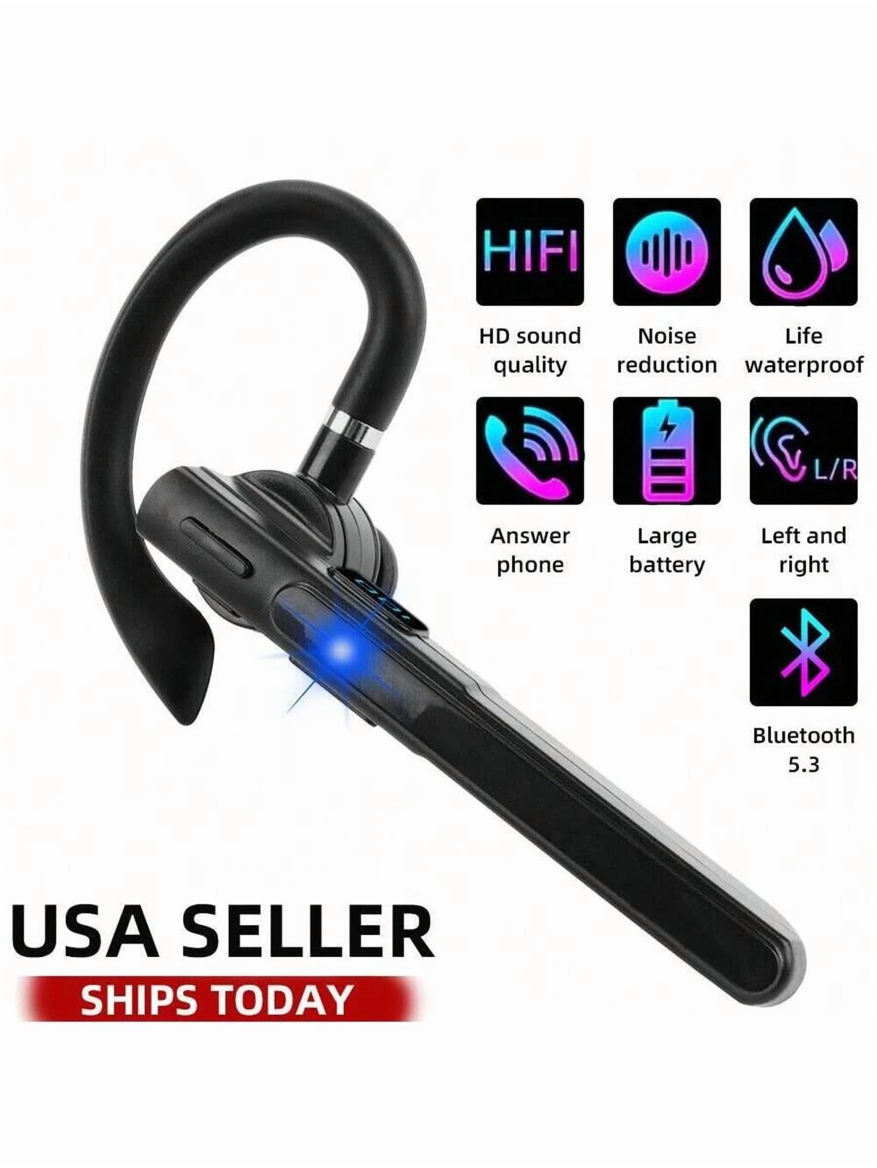 Trucker Wireless Bluetooth Earpiece Headset Dual Mic Earbud Noise ...