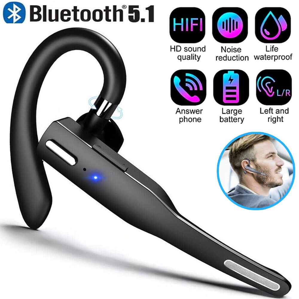 Rowsily In-Ear Wireless Headset with Mic, Black - Walmart.com