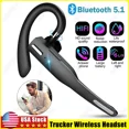 Trucker Wireless Headset Bluetooth 5.1 Earpiece Dual Mic Earbud Noise ...