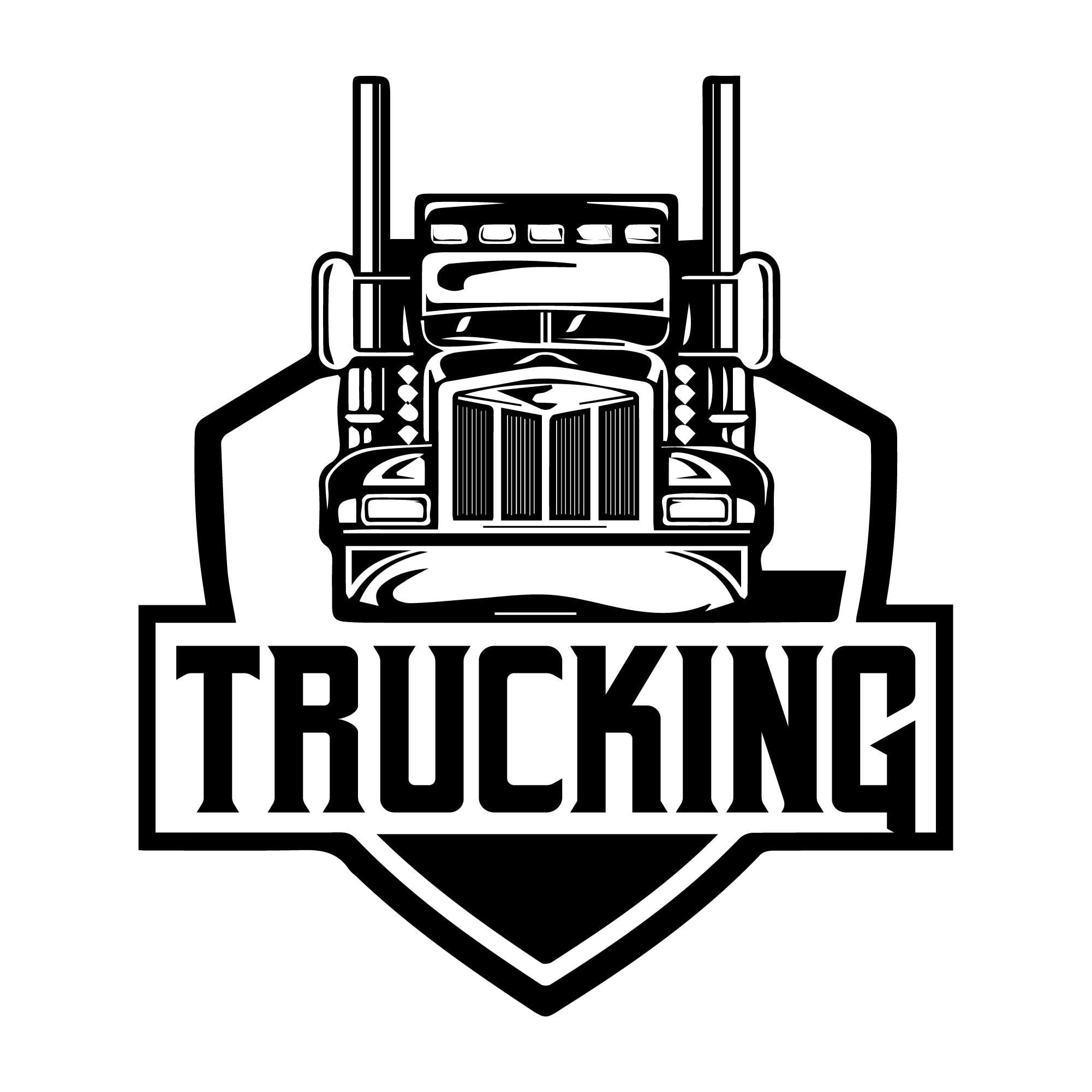 Trucking Trucker Truck Heavy Duty Silhouette Vinyl Design Wall Art ...