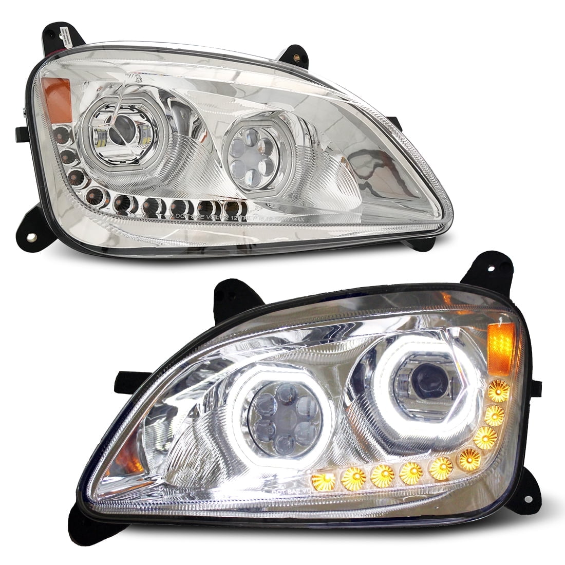 Truckingmann Pair Headlight for Peterbilt 579 587 LED Projector with ...