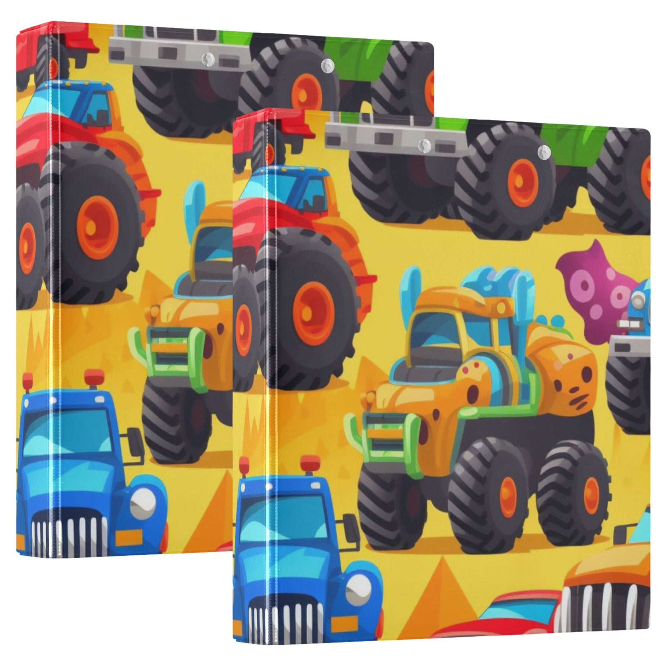 Trucks Desert 3 Ring Binders 1.5 inch Hardcover File Folders with ...