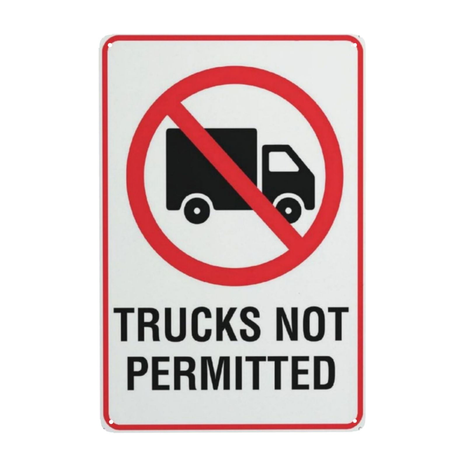 Trucks Not Permitted Tin Sign Warning Metal Sign Vintage Sign Wall ...