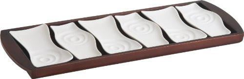 Trudeau 0829702, Manhattan Appetizer Plates with Tray - Walmart.com