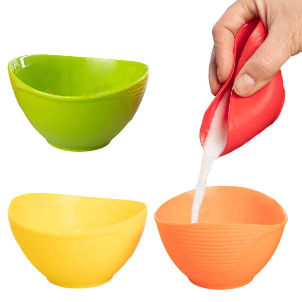 Trudeau (4 Pack) 1/2-Cup Pinch Bowls Silicone Mini Kitchen Meal Prep ...