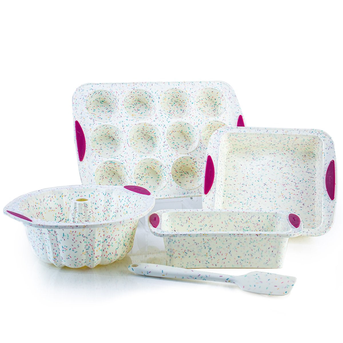 Trudeau Confetti 6-Piece Silicone Non-stick Baking Set with Spatula ...