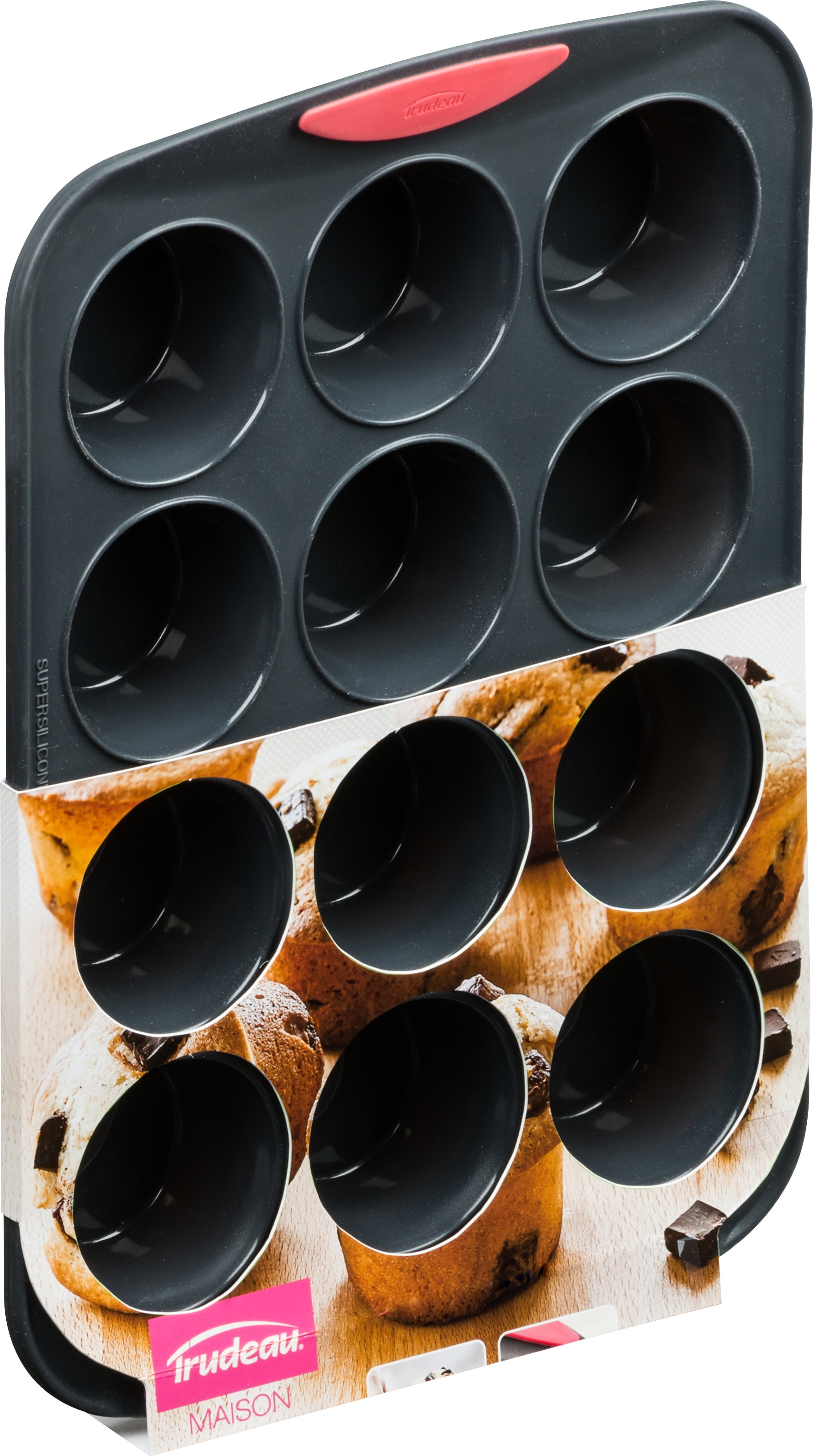 Trudeau Maison Silicone Muffin Pan Gray/Coral-12 Cavity - Walmart.com