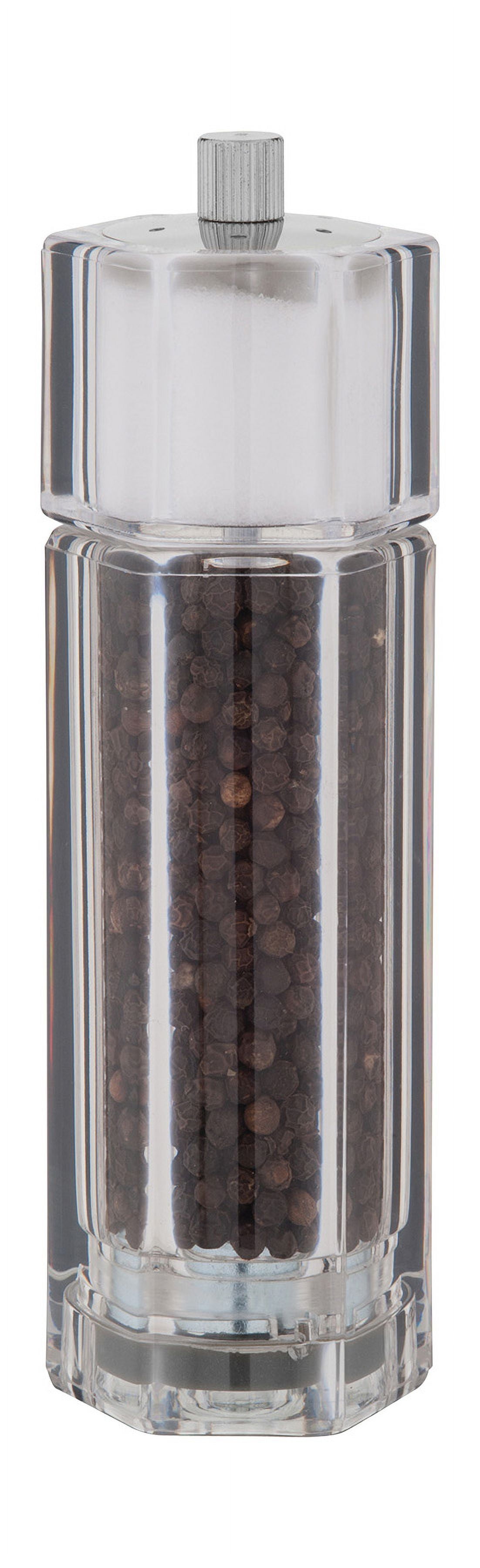 Trudeau Octo 6.5-Inch Combination Pepper Mill and Salt Shaker, Acrylic ...