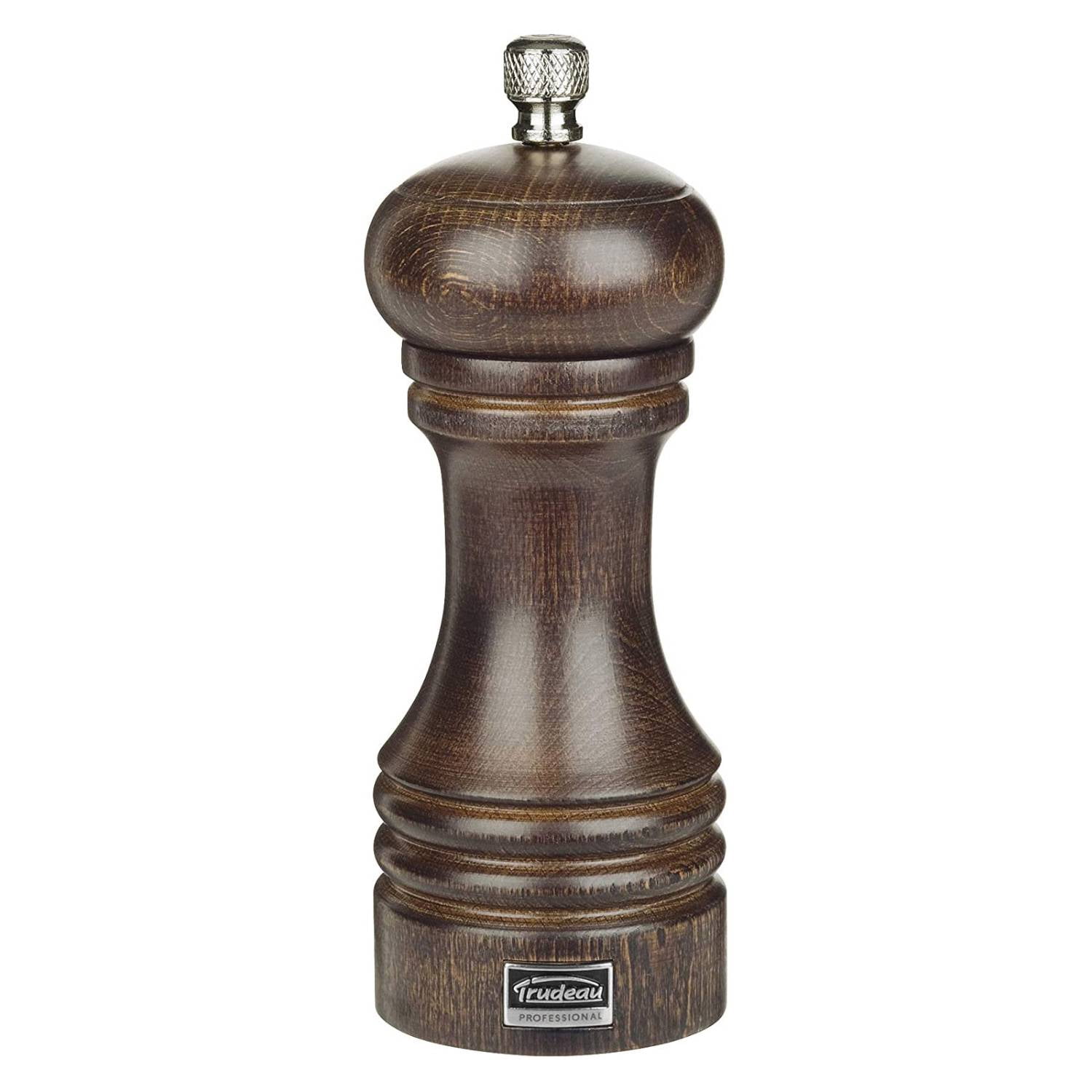 Trudeau Wooden Pepper Grinder Mill, Adjustable Fine to Coarse ...