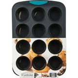 Trudeau Silicone Muffin Pan, 12 Count, Nonstick with Steel Frame ...