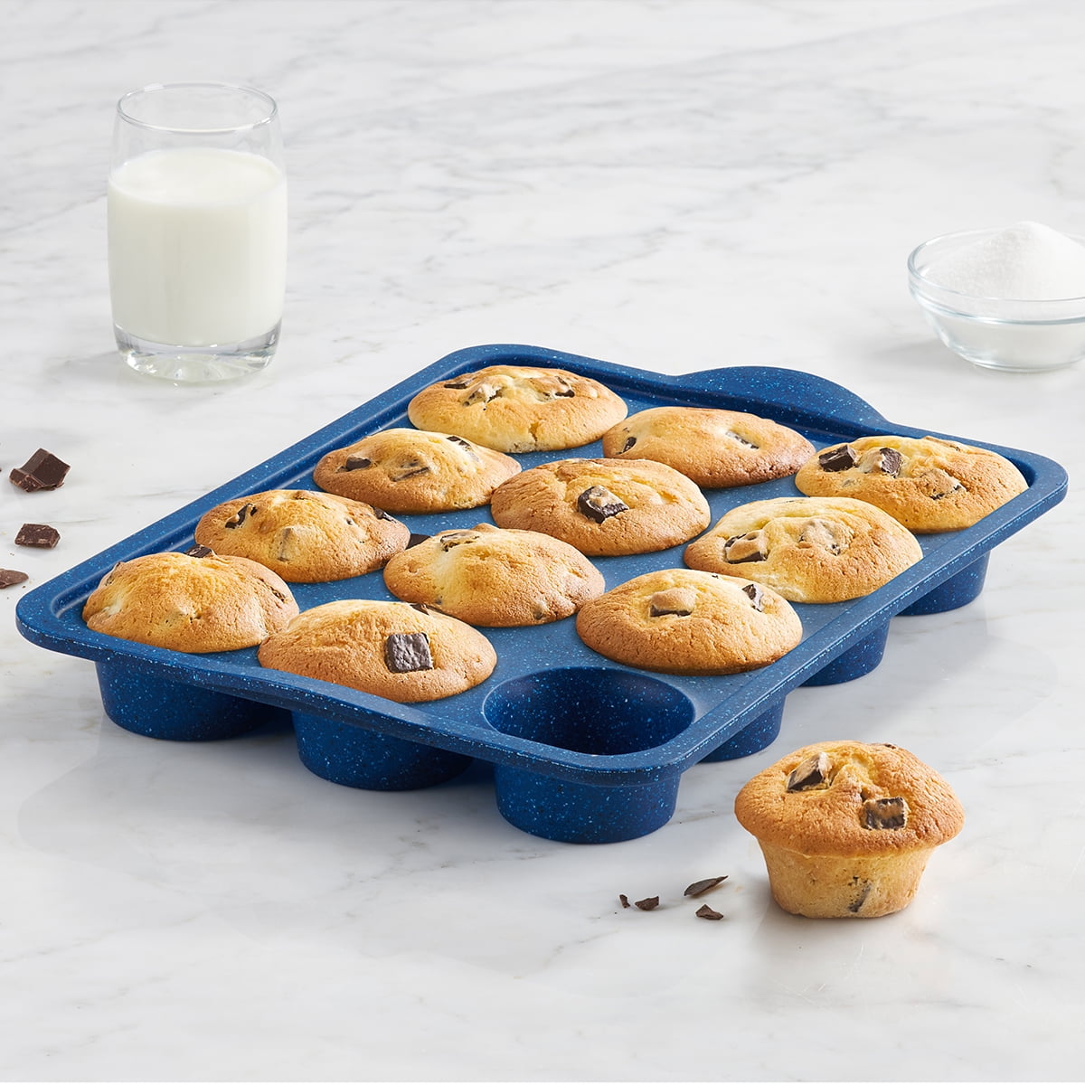 Trudeau Silicone Muffin Pan - Nonstick 12 Count - Walmart.com