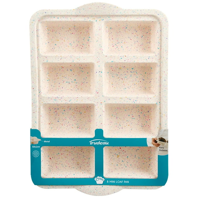 Trudeau Structured Silicone 8-Count Mini Loaf Pan – for Mini Loaves ...