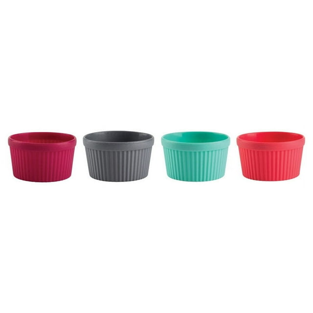 Trudeau Silicone Baking Ramekins, Set of 4, Assorted Colors - Walmart.com