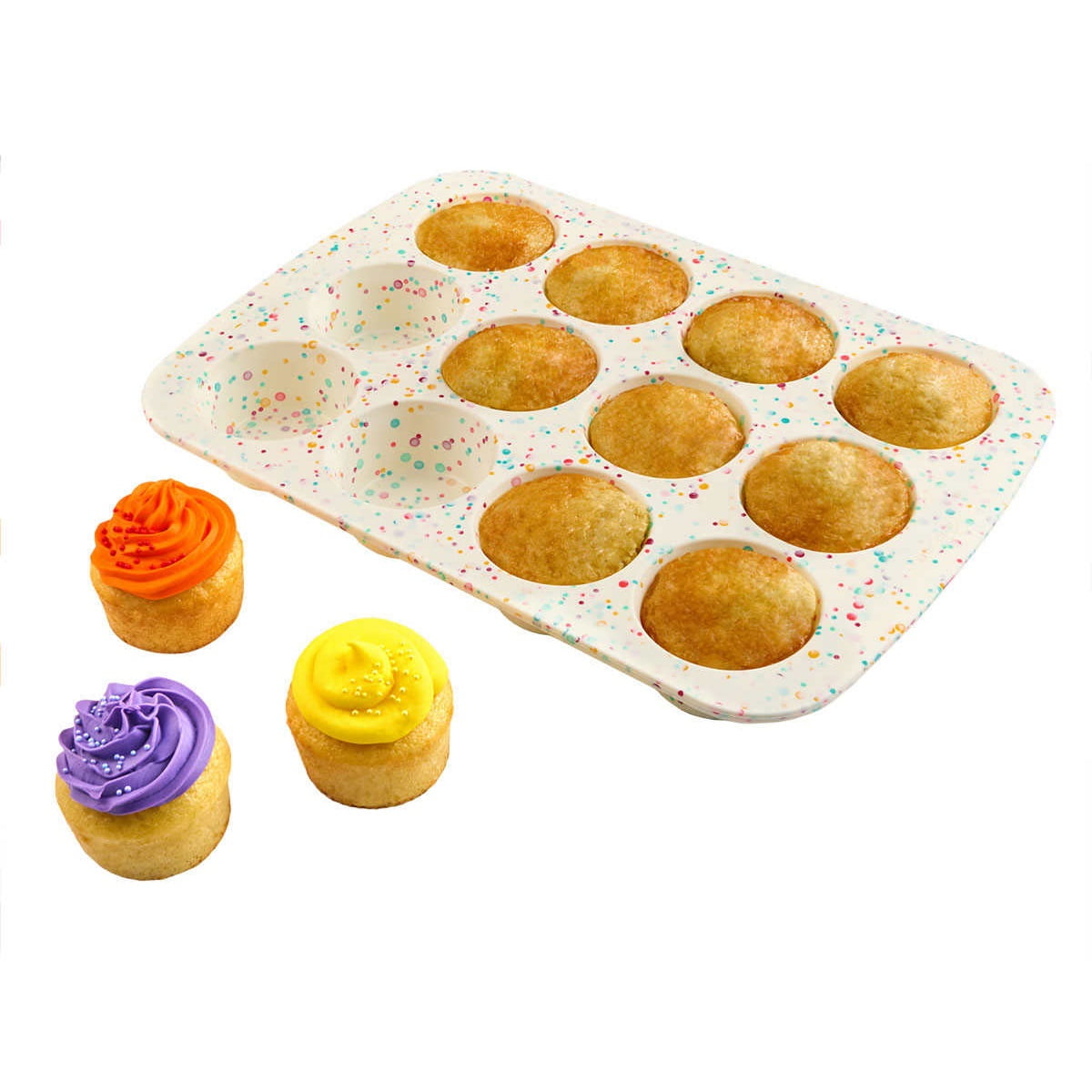 Trudeau Silicone Muffin Pan, 12 Count (Pack of 2) - Walmart.com