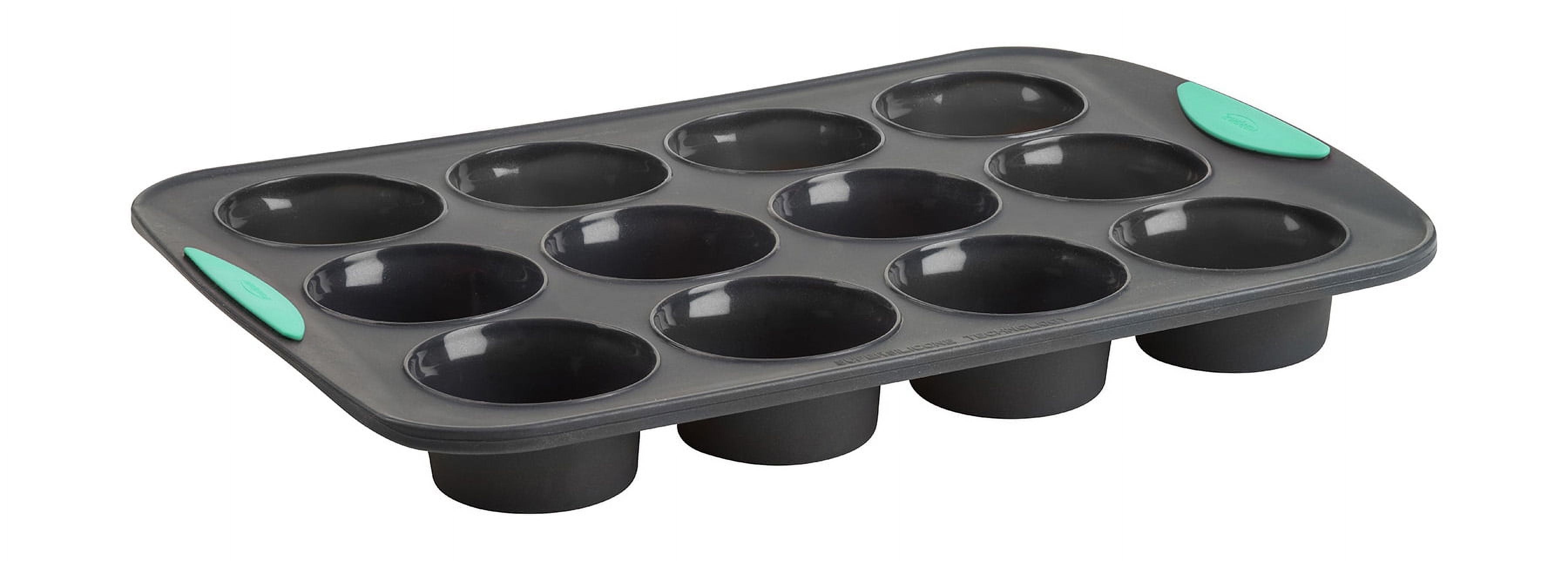 Trudeau Structure Silicone 12 Cavity Muffin Pan, Mint - Walmart.com