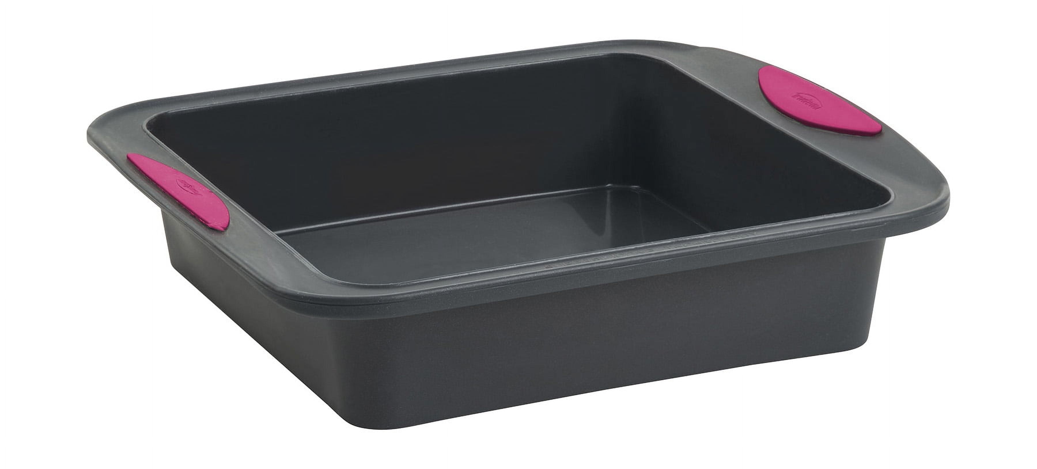 Trudeau Structure Silicone 8" x 8" Square Cake Pan, Grey/Pink - Walmart.com