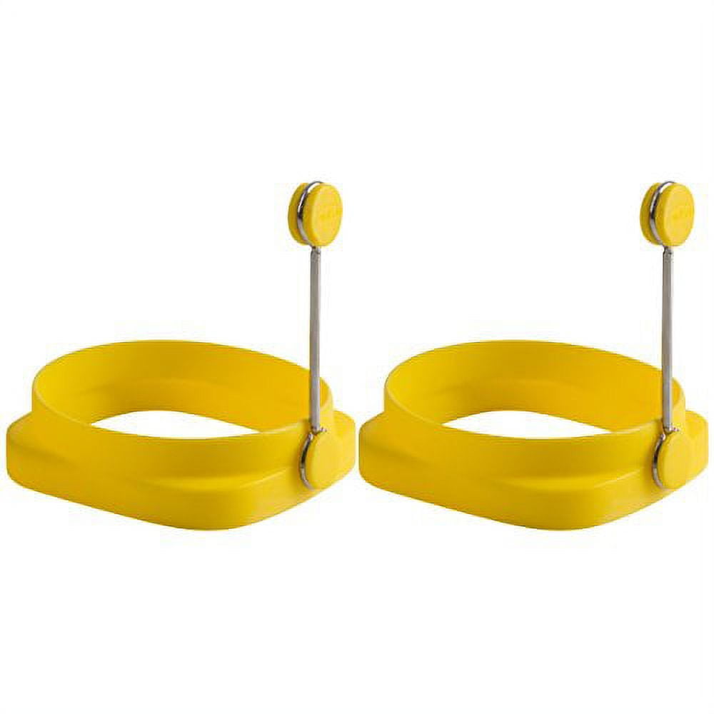 Trudeau Yellow Silicone Reversible Egg Ring, Set of 2 - Walmart.com