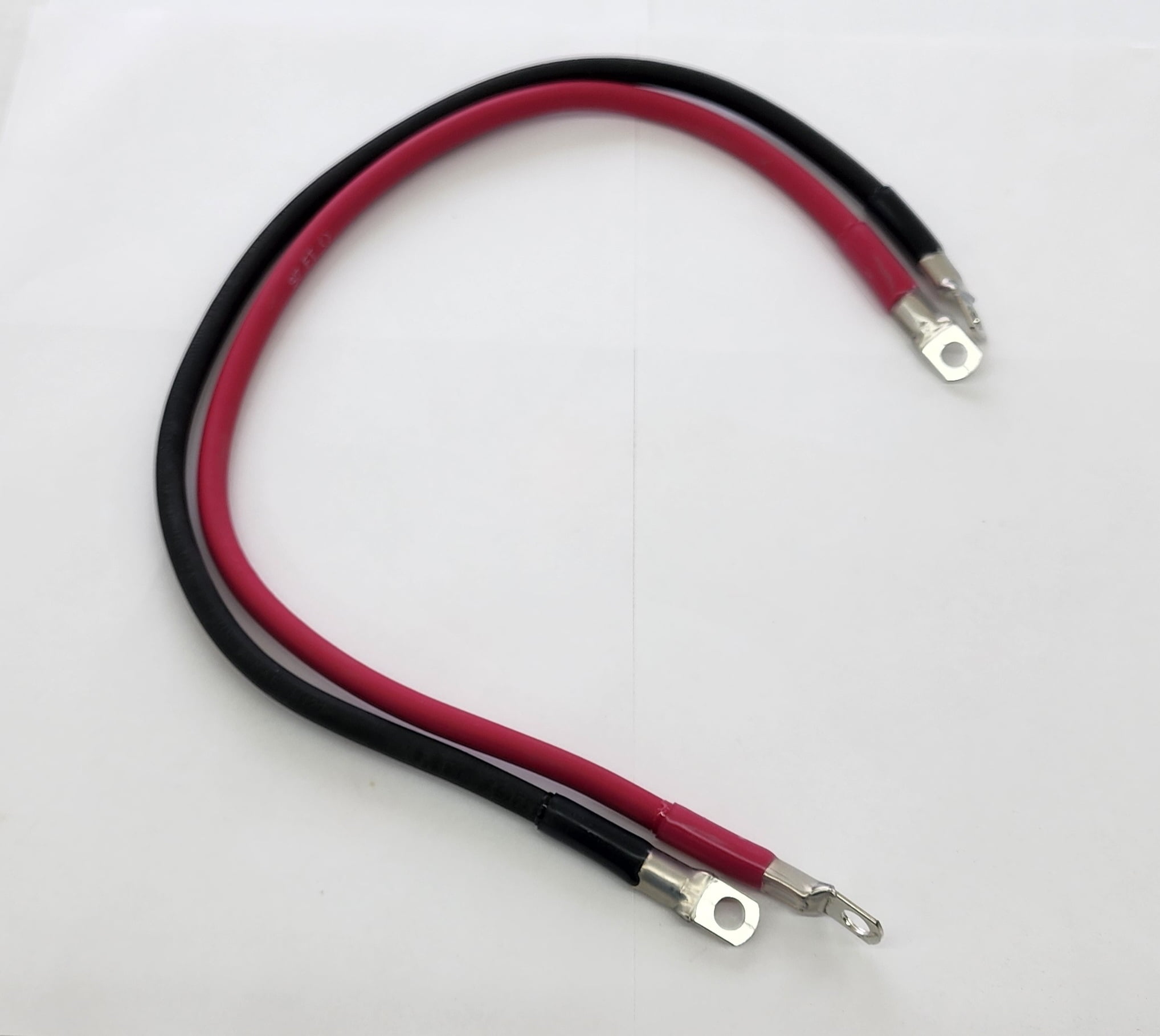 True® 4 AWG Copper Battery Cables 24" with 5/16in lugs, 2PCS Neg and Pos Copper Battery Cables ...