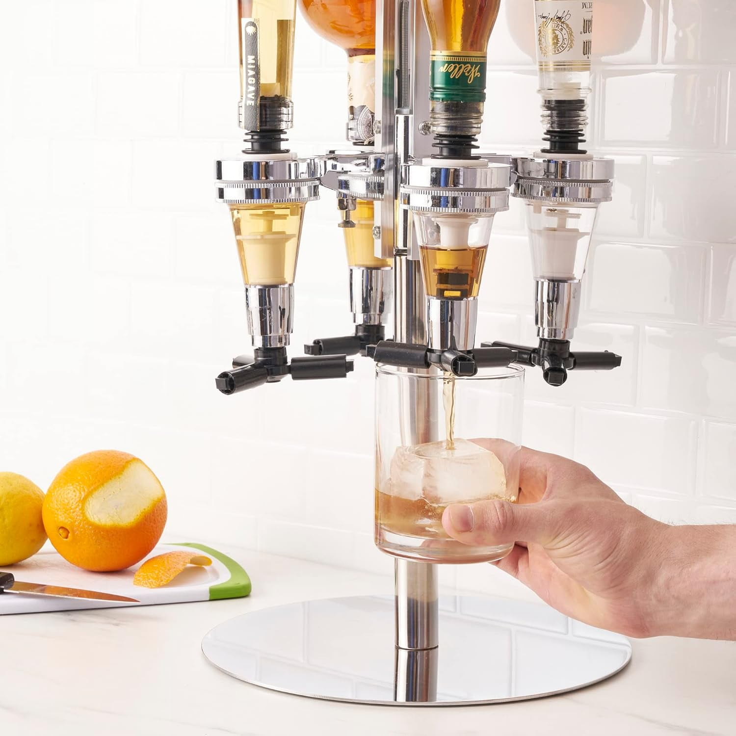 True 4-Bottle Liquor Tap Dispenser, Drink Dispenser for Vodka, Whiskey ...