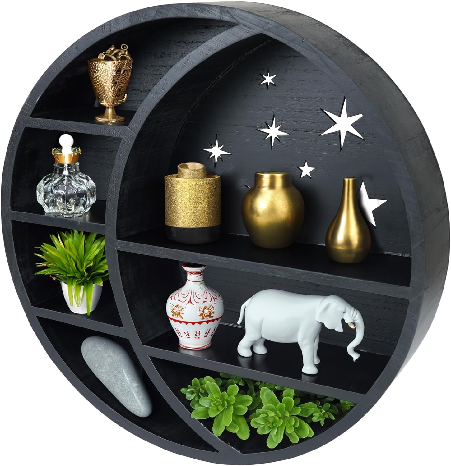 True 4U Moon Shelf, Extra Large 17-Inch, Star Design, Essential Oils ...