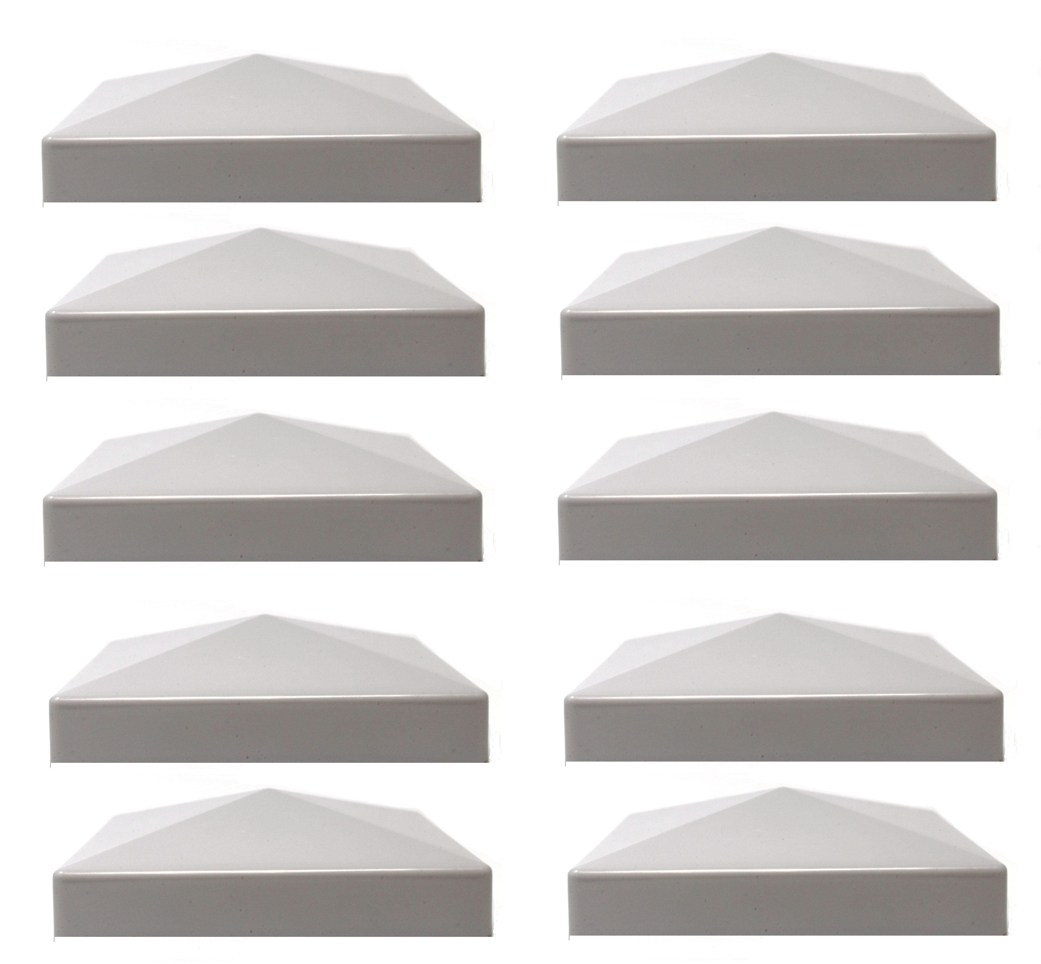 True 6x6 (155mm x 155mm) Plastic Pyramid Vinyl Fence Post Cap for True ...