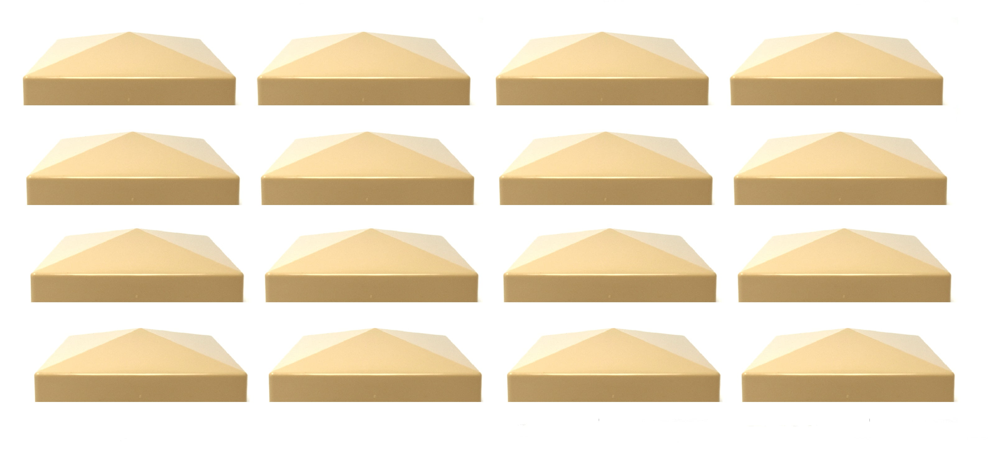 True 6x6 (155mm x 155mm) Plastic Pyramid Vinyl Fence Post Cap for True ...