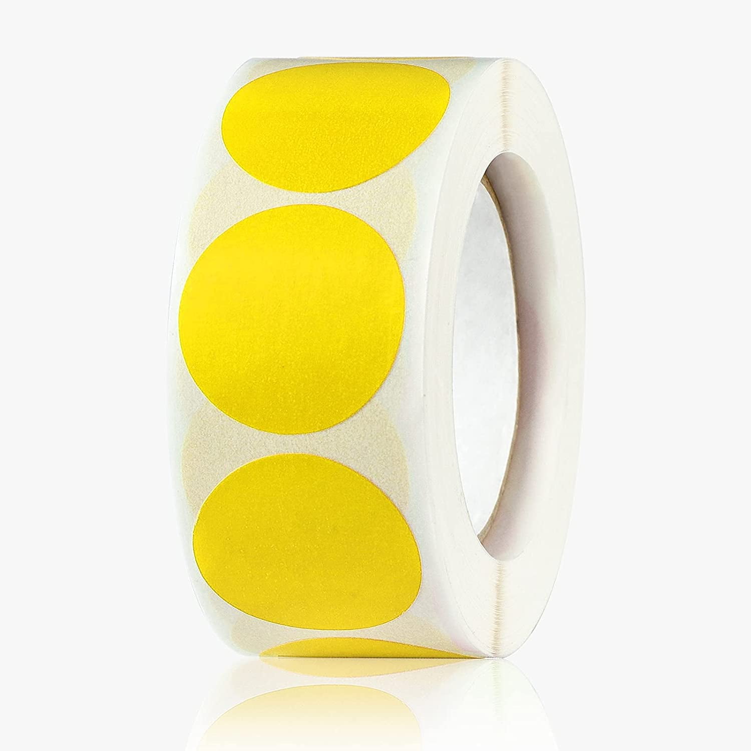 True-Ally 3000 Piece Yellow Color 1 Inch Round Dot Sticker Self ...