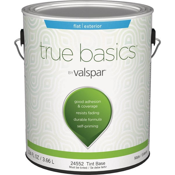 True Basics by Valspar Flat Exterior House Paint, 1 Gal., Tint Base ...