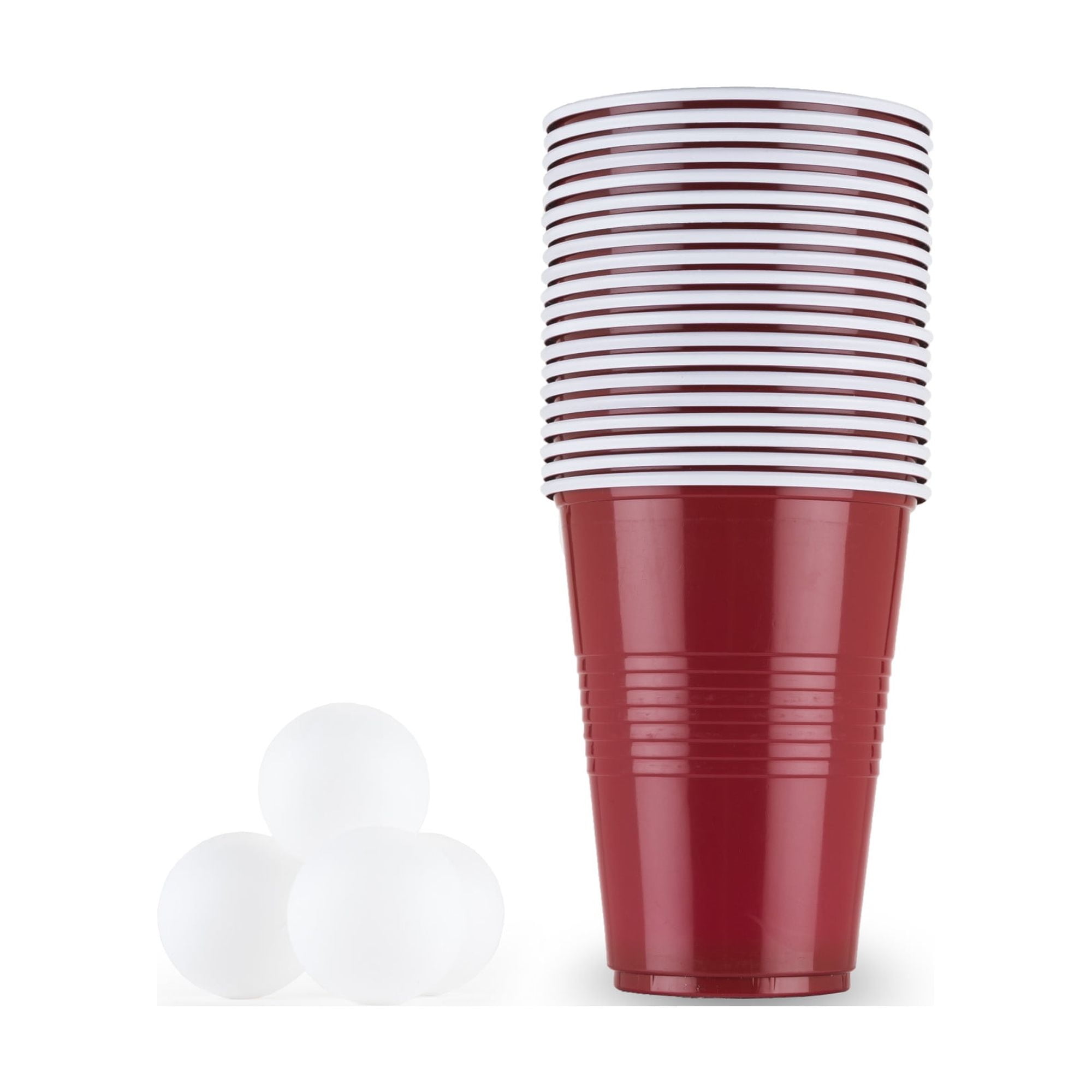 True Beer Pong Kit - Beer Pong Cups with Ping Pong Balls - Beer Cup Red ...