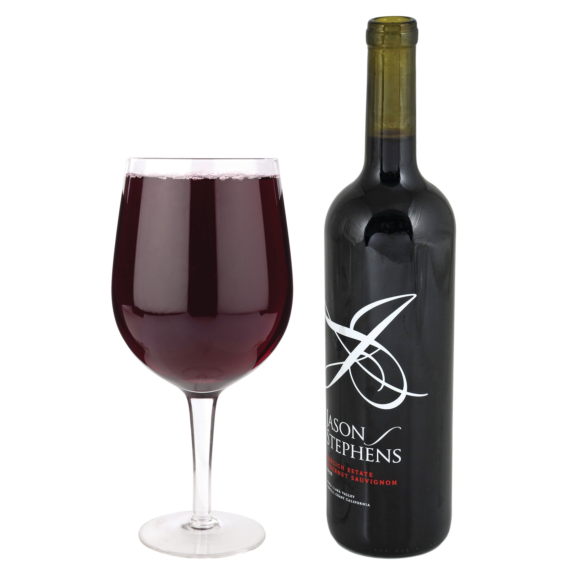 True Big Swig Large Stemmed Oversized Wine Glass - Holds 1 Full Bottle ...