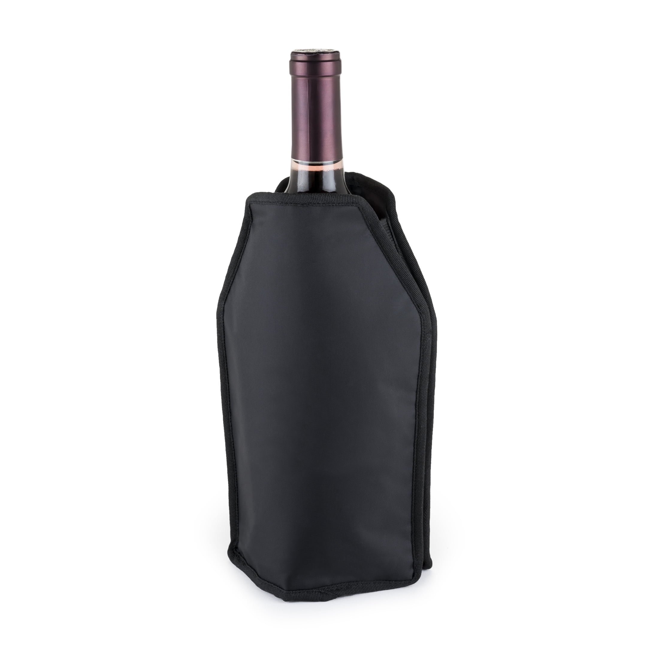 True Black Wine Cooler Sleeve, Freezable Thermal Beverage Bag, Gel ...