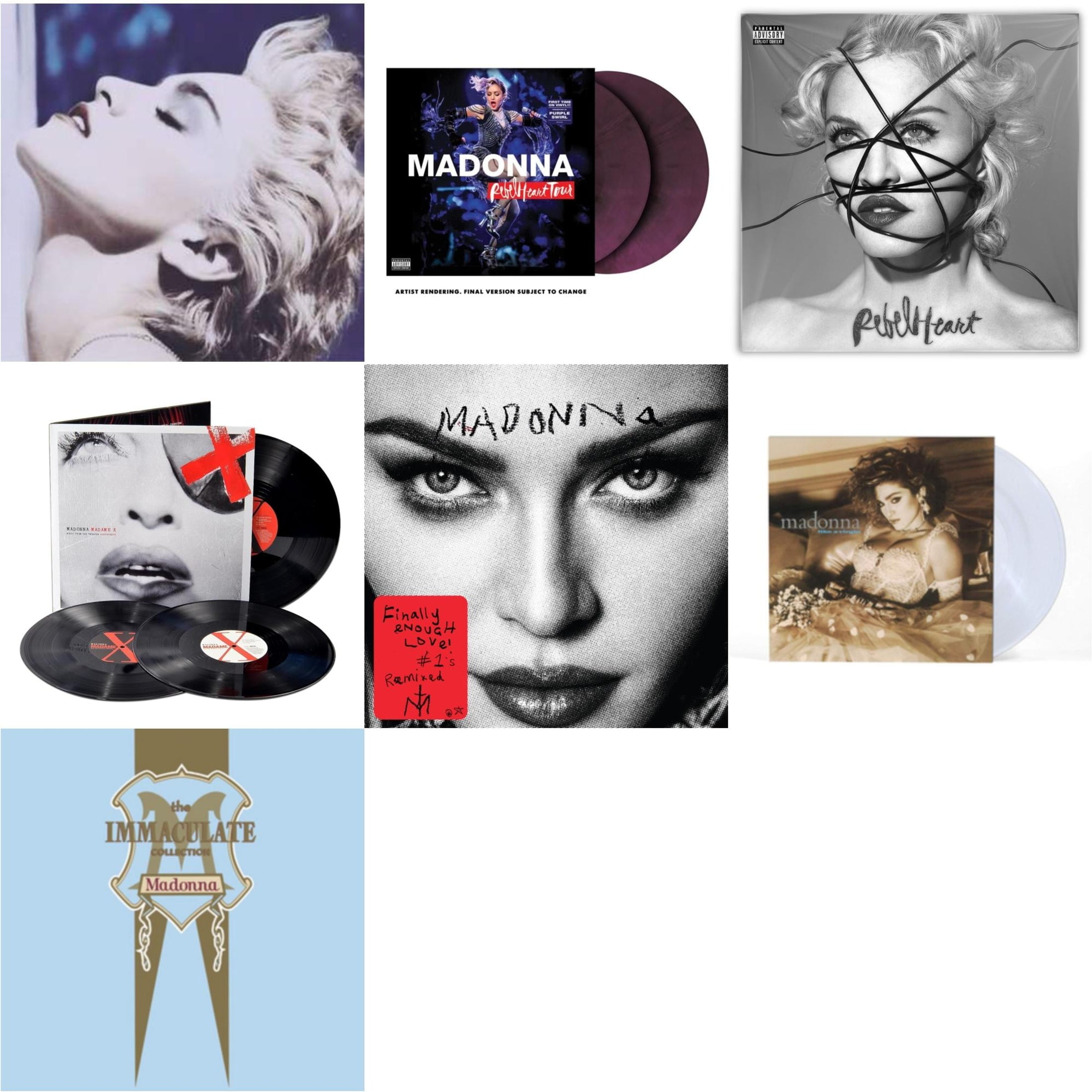 True Blue (180G) & Rebel Heart Tour (X) (Purple Galaxy Swirl Vinyl/2LP ...