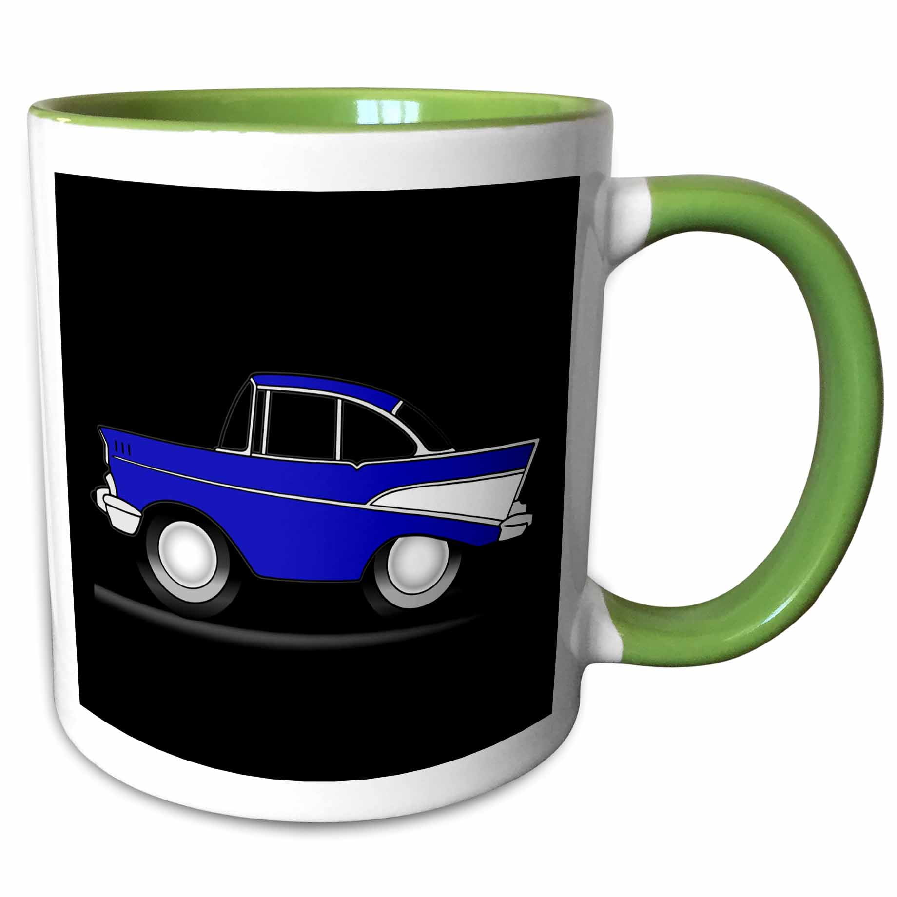 3drose, True Blue 57 Tri-chev Classic Metal on the Pavement, Black ...